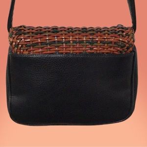 Pappagallo | Bags | Vintage Pappagallo Leather Basket Weave Crossbody ...